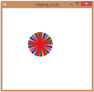 Rotating Circle Computer Graphics Project in OpenGL Source Code – 18CSL67 - VTUPulse.com