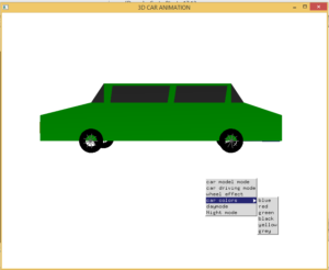 3D CAR Animation CG OpenGL Project - VTUPulse.com