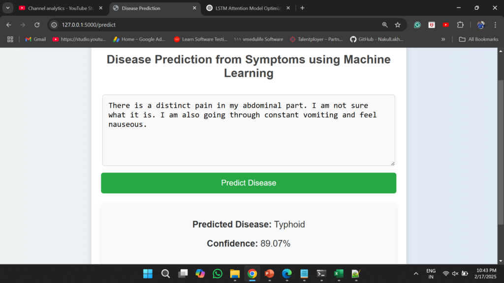 Disease Prediction from Symptoms using Deep Learning with Flask App Project - VTUPulse.com